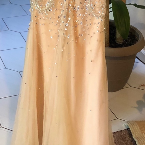 Dresses | Stunning Prom Dress Bodycon Fit Gold Sparkly | Poshmark